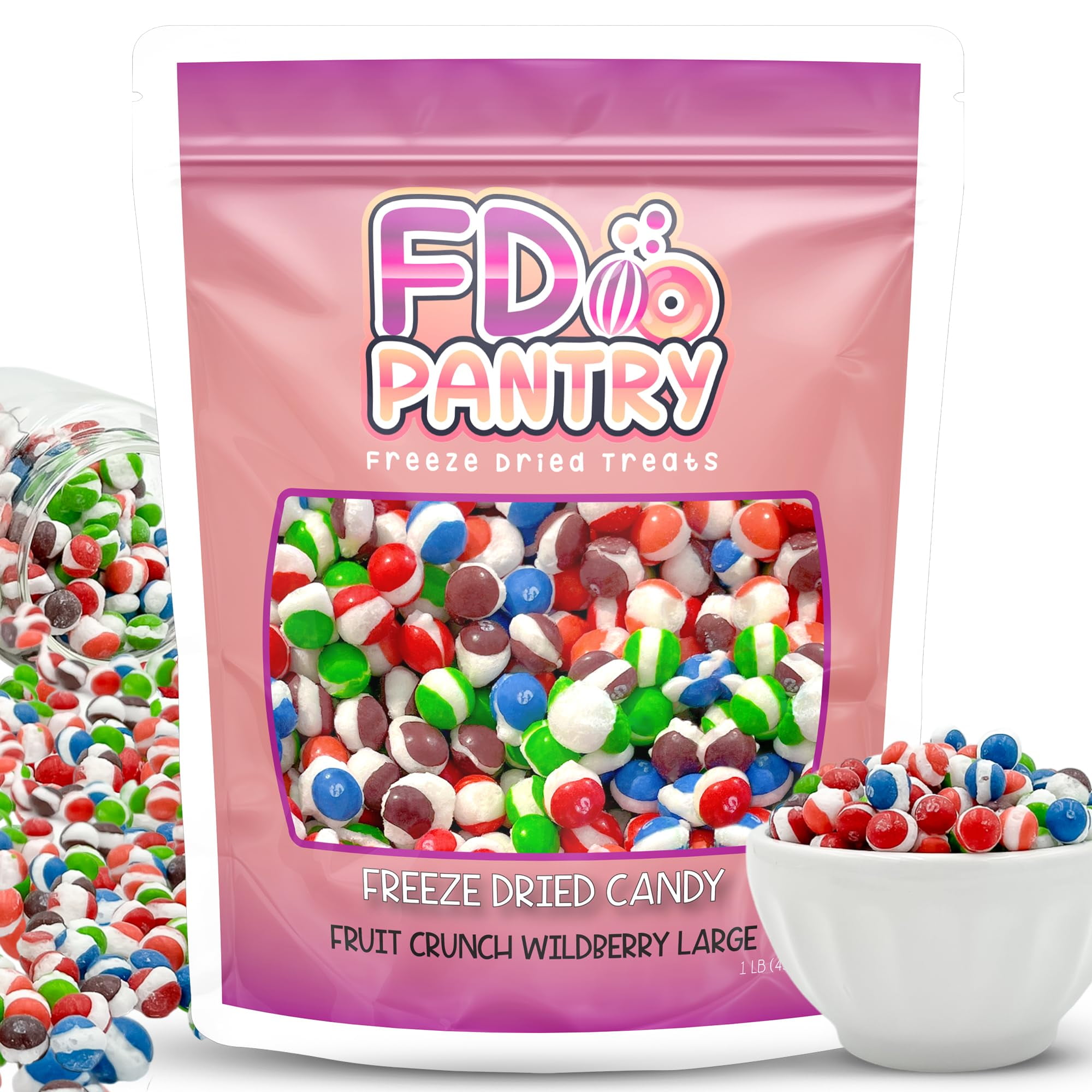 Fruit Crunch Wildberry Freeze-Dried BCF26 Candy, 16 oz, Assorted Wild ...