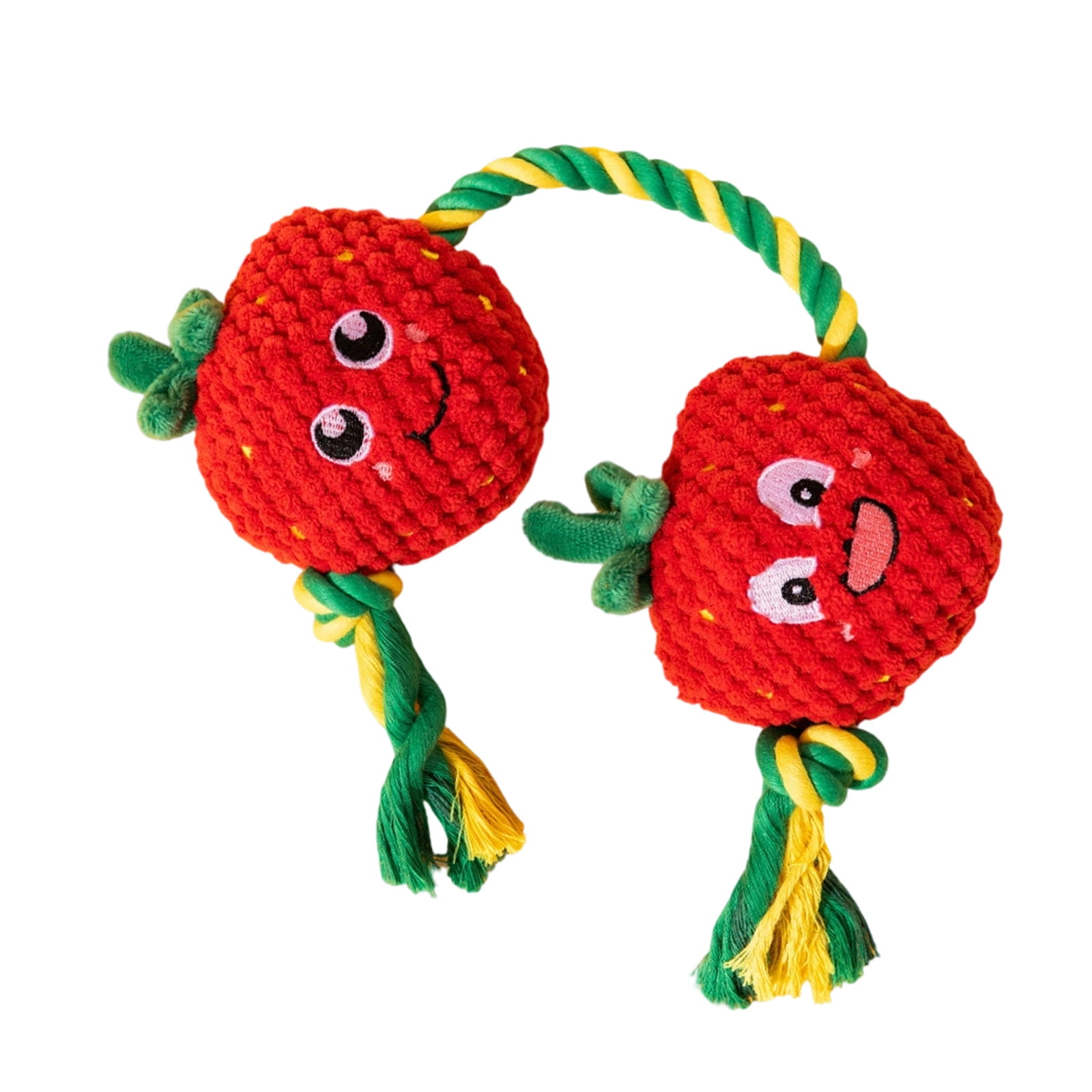 Fruit Design Interactive Plush Dog Toy for Pull Play Squeaky Cotton ...