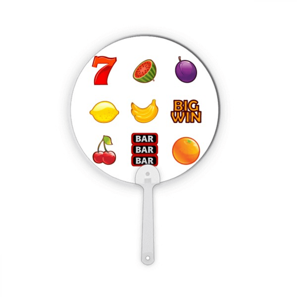 Fruit Digital Cartoon Illustration Pattern Plastic Round Handheld Fan ...