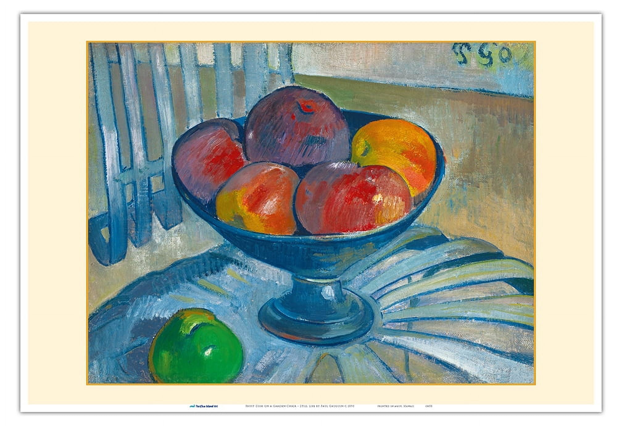 Fruit Dish on a Garden Chair - Still Life - From an Original Color ...