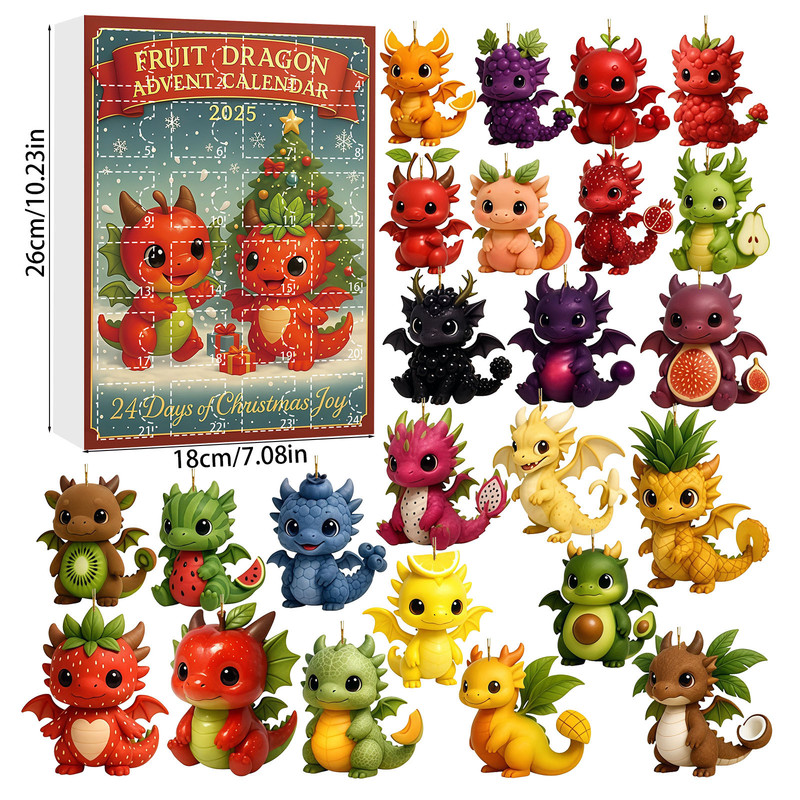Fruit Dragon Advent Calendar Blind Box 2025 2026 Christmas Halloween ...