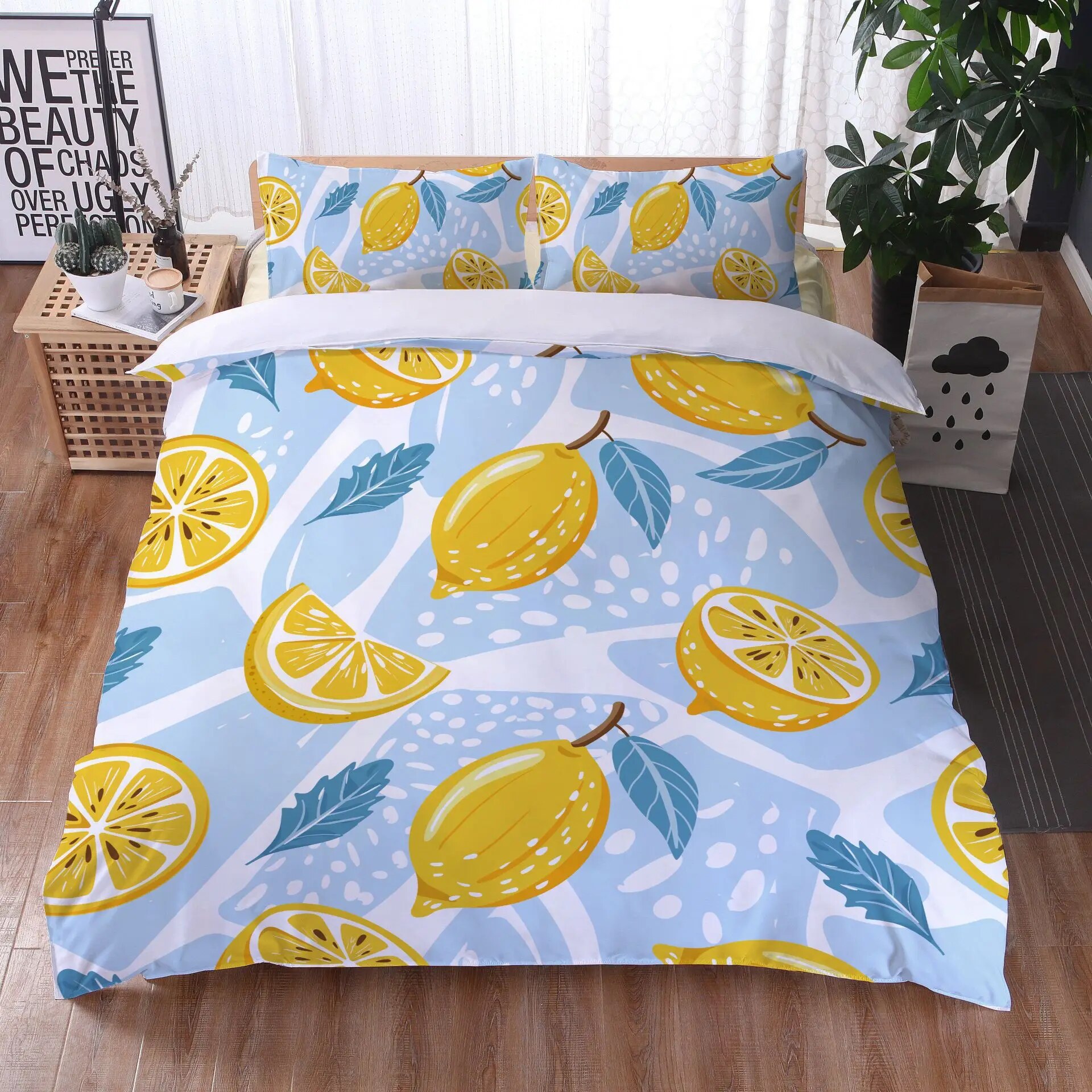 Fruit Duvet Cover Set Lightweight Brushed Microfiber Fruit Bedding Set ...