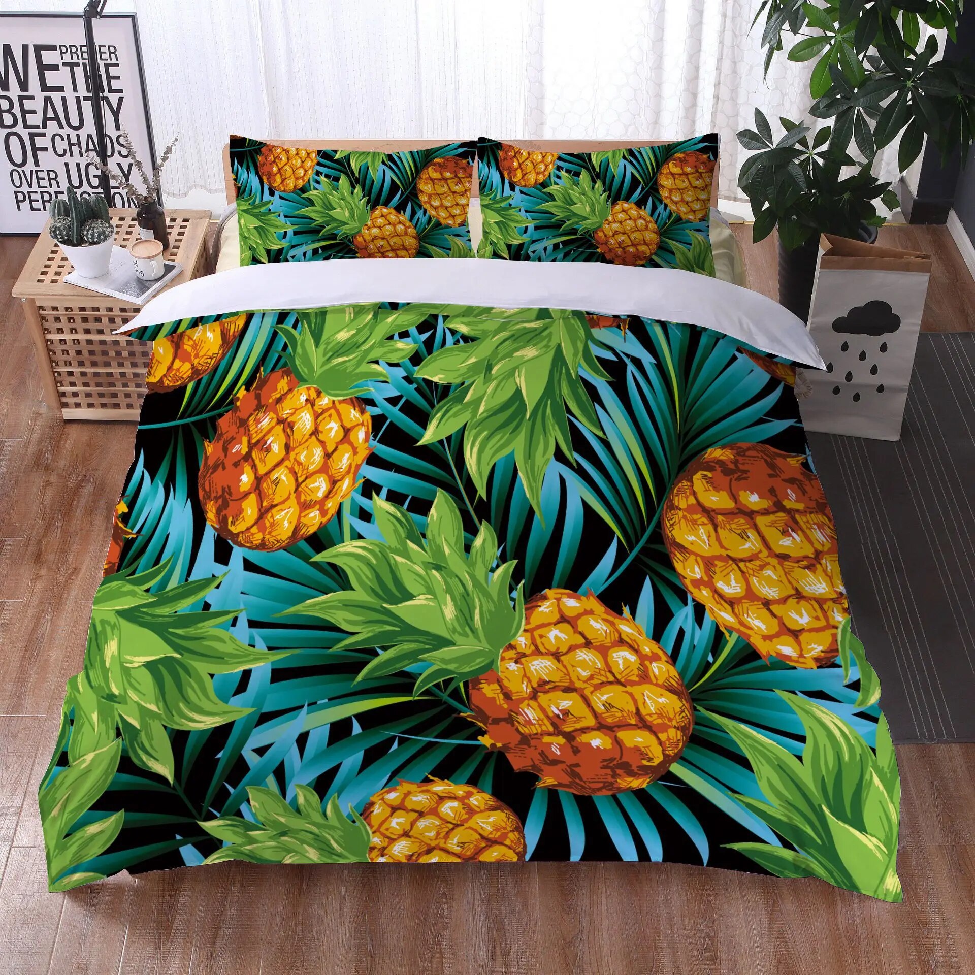 Fruit Duvet Cover Set Lightweight Brushed Microfiber Fruit Bedding Set ...