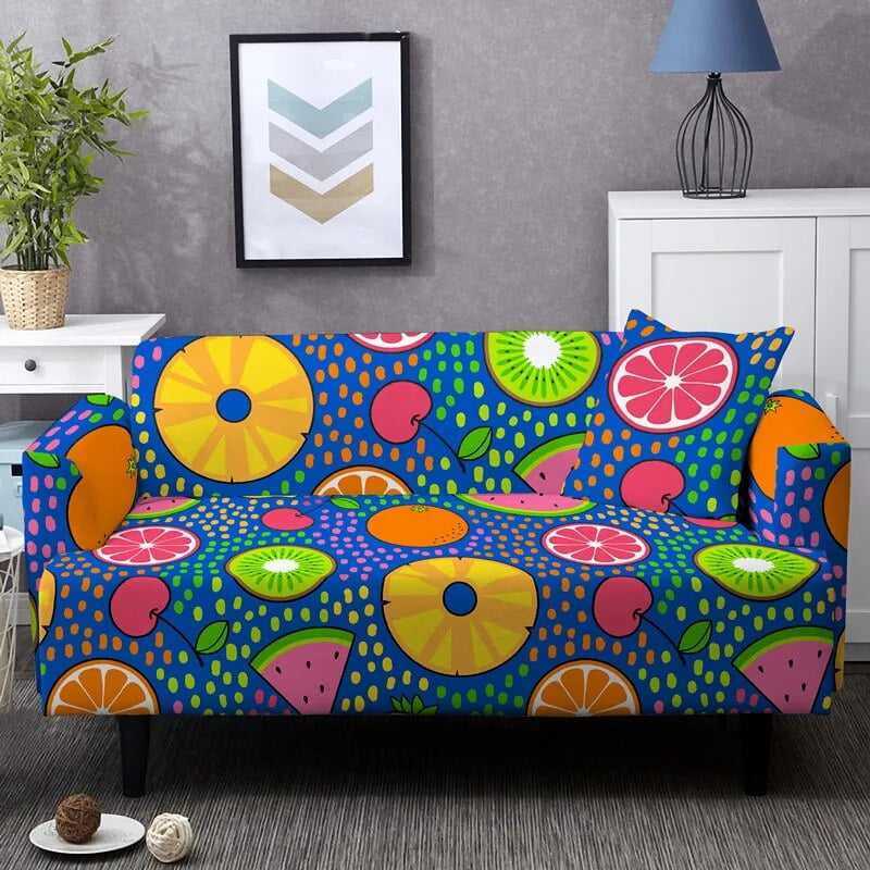 Fruit Elastic Sofa Covers For Living Room Tight Wrap All-inclusive ...