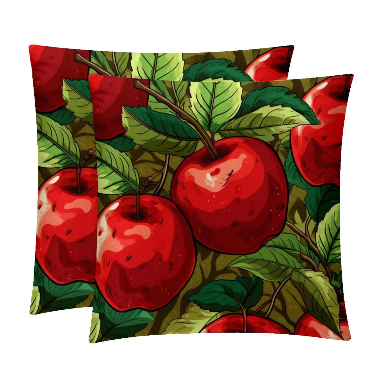Fruit Elegant Velvet Bed Pillow Covers Set - Decorative Pillows with ...