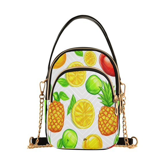 Fruit Element Pattern Women's Crossbody Handbags Leather Crossbody Bags ...