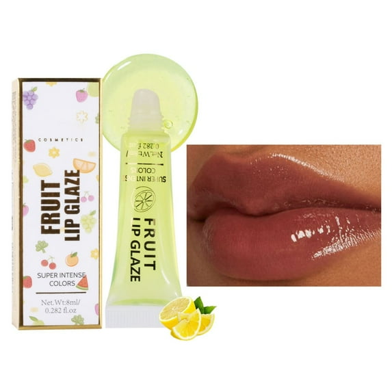 Fruit Flavor Lip Oil - Moisturizing Water Light Transparent Lip Gloss ...