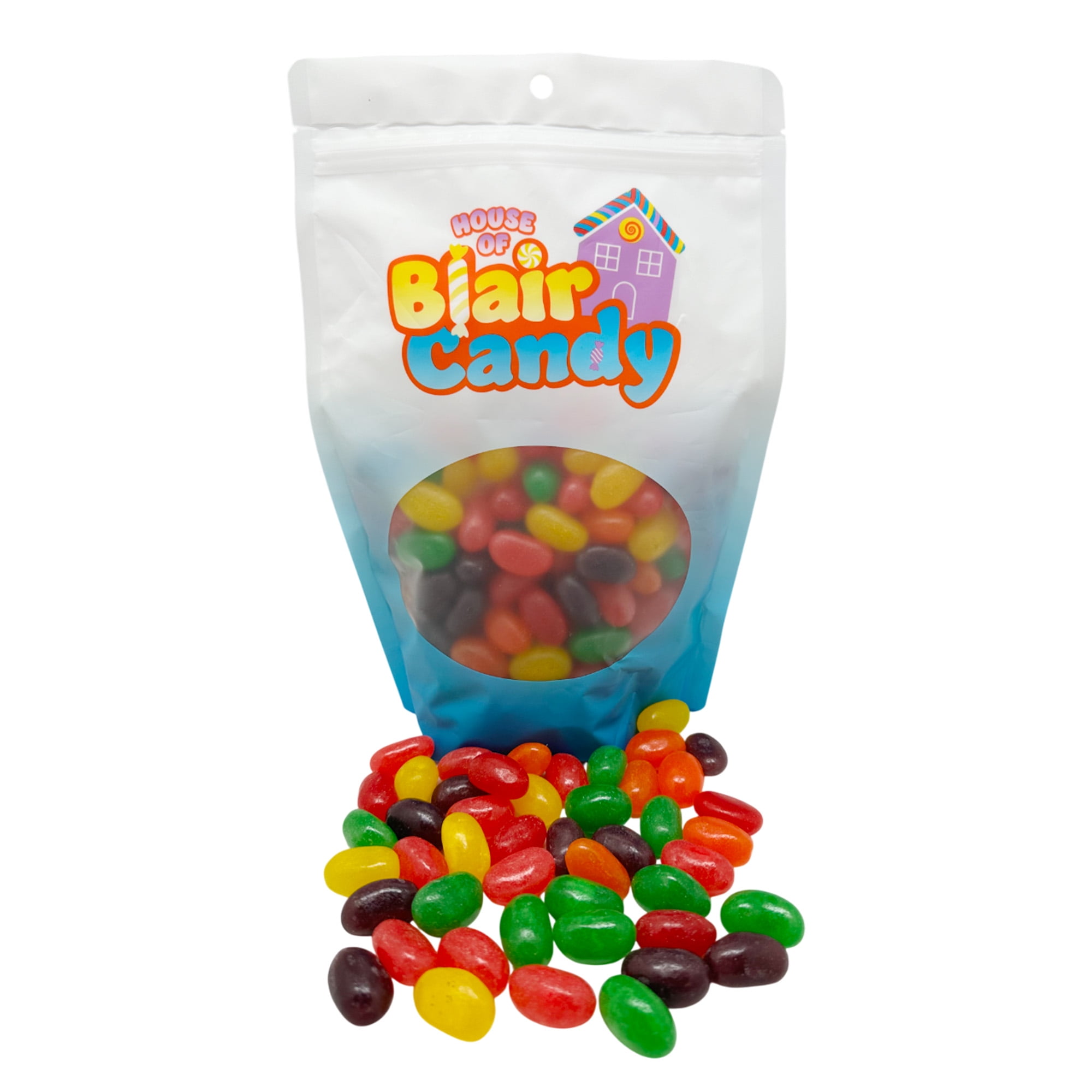 Fruit Flavored Jumbo Jelly Beans - 2 lb Resealable Stand-up Candy Bag ...
