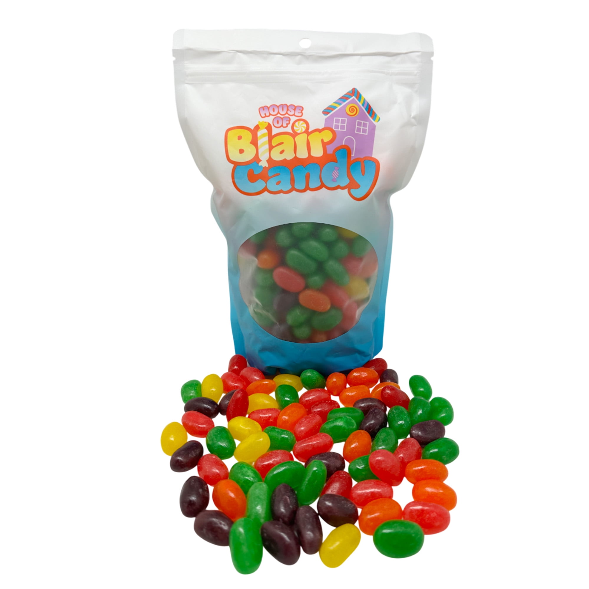 Fruit Flavored Jumbo Jelly Beans - 3 lb Resealable Stand-up Candy Bag ...