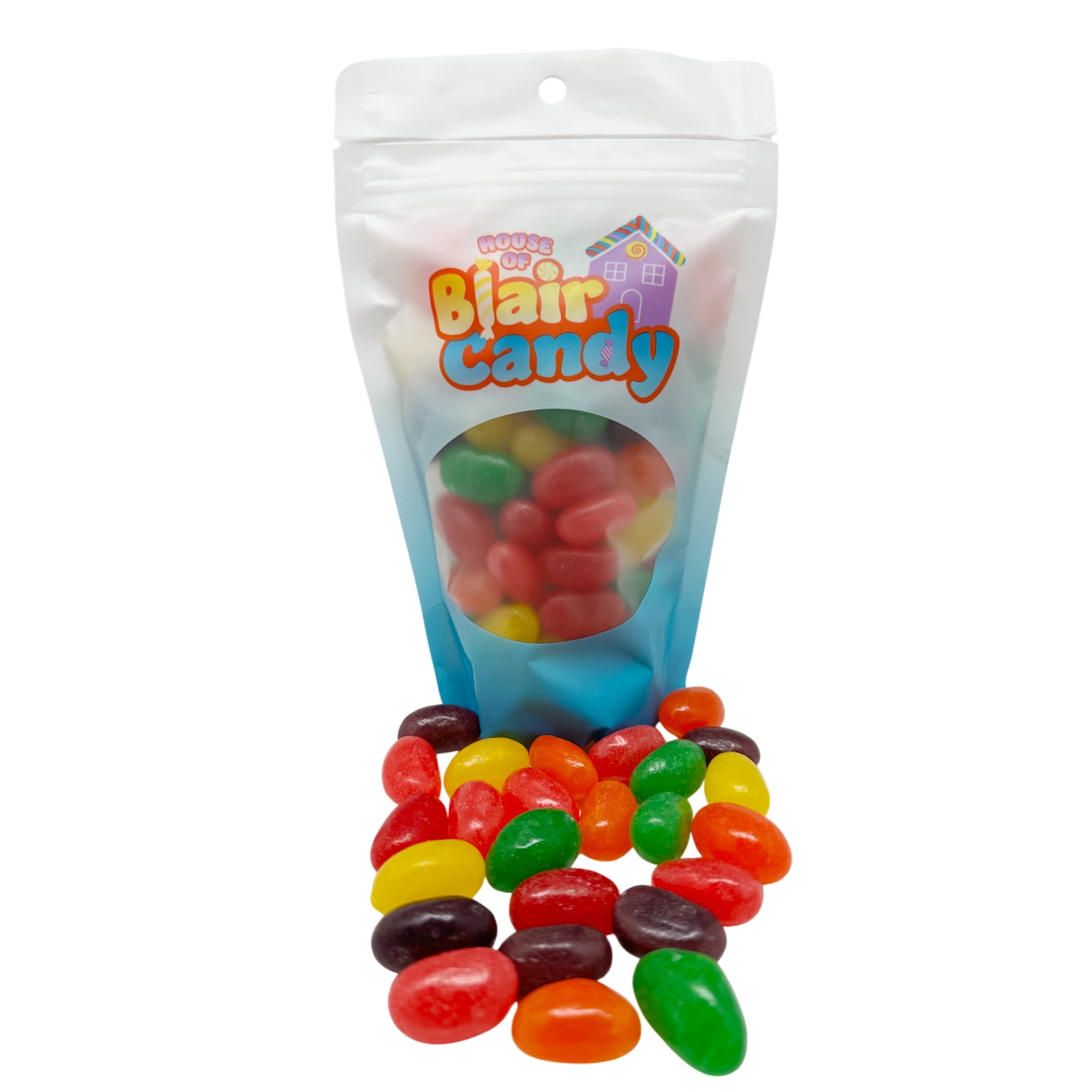 Fruit Flavored Jumbo Jelly Beans - 1 Pound Resealable Stand-up Candy ...