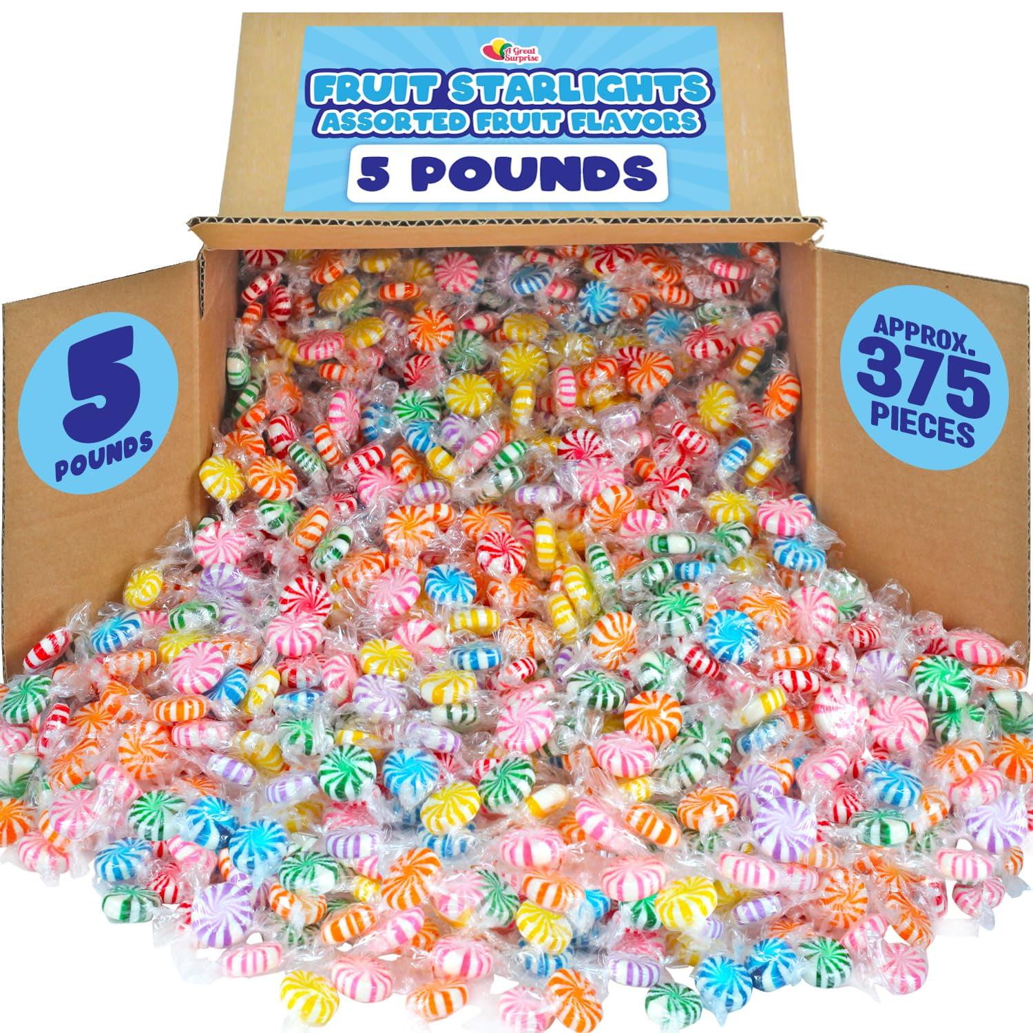 Fruit Flavored Starlights Candies AKF18 - 5 Pounds - Assorted Flavors ...