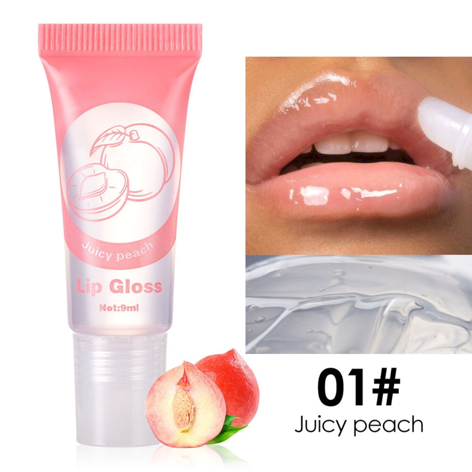 Fruit Flavored Tinted Lip Oil Gloss Set, Hydrating Non-Sticky Lip ...