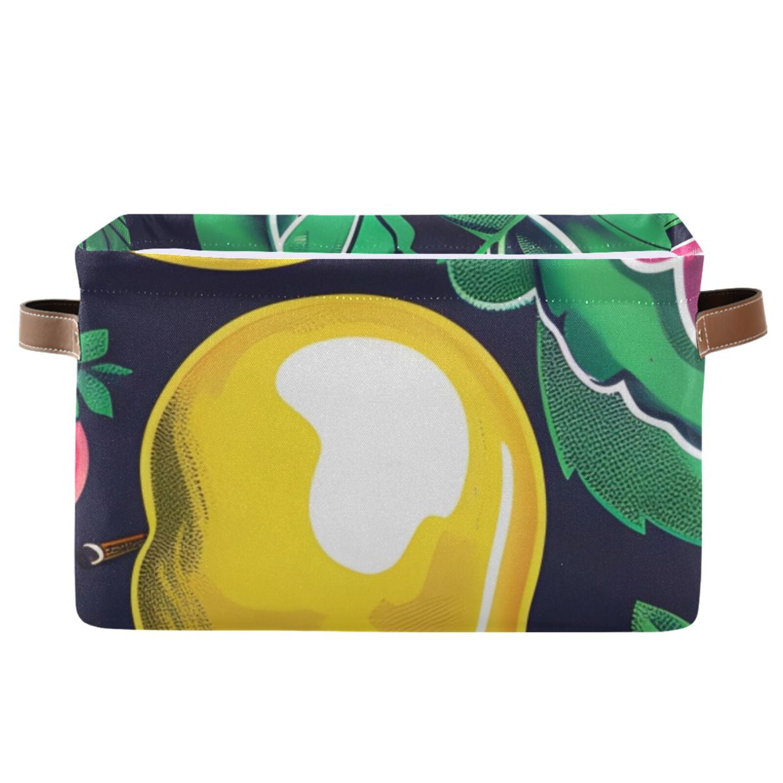 Fruit Flowers Leaves Storage Bins Baskets With Handles Storage Box ...