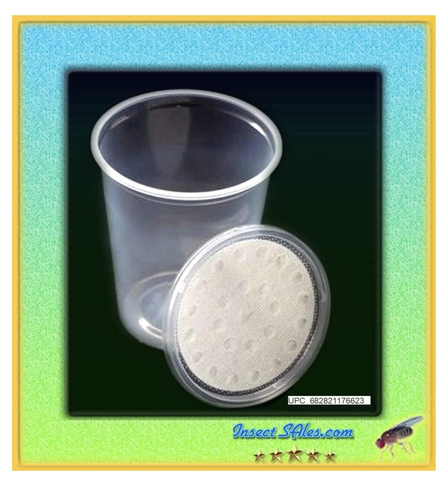 Fruit Fly 32 oz. Insect Culture Cups (20 Pack) with Vented Fabric Lids ...
