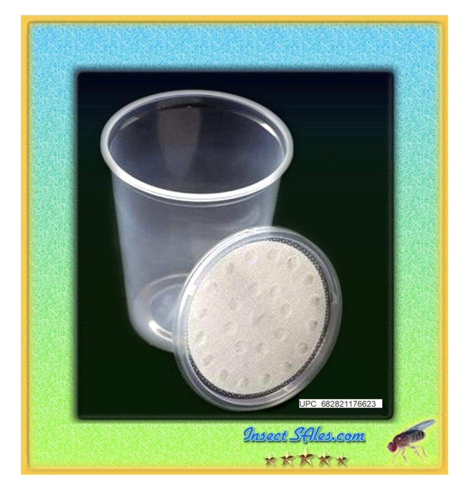 Fruit Fly 32 oz. Insect Culture Cups (20 Pack) with Vented Fabric Lids ...