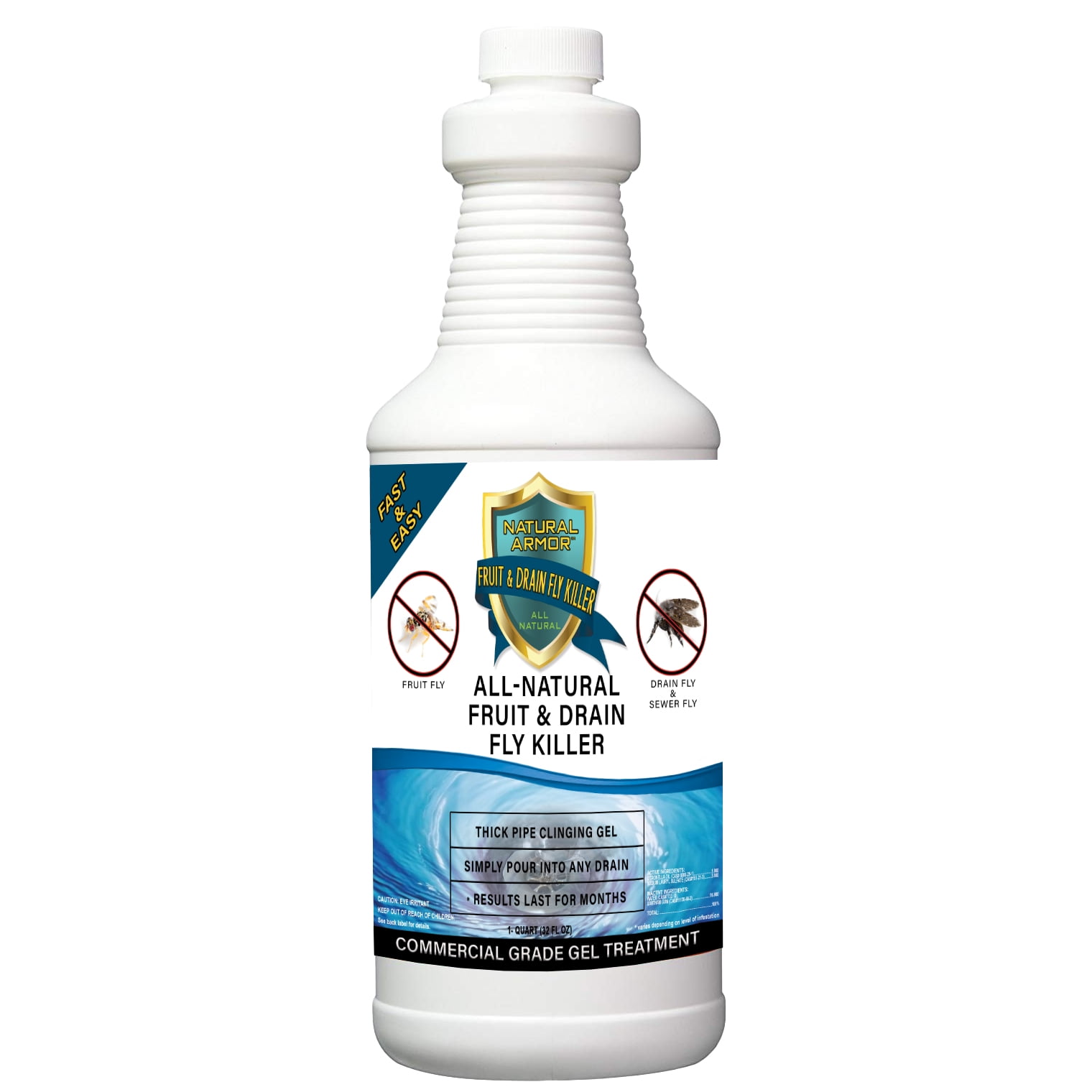 Natural Armor Fruit Fly Killer, Drain Gel Treatment for Fruit Flies ...