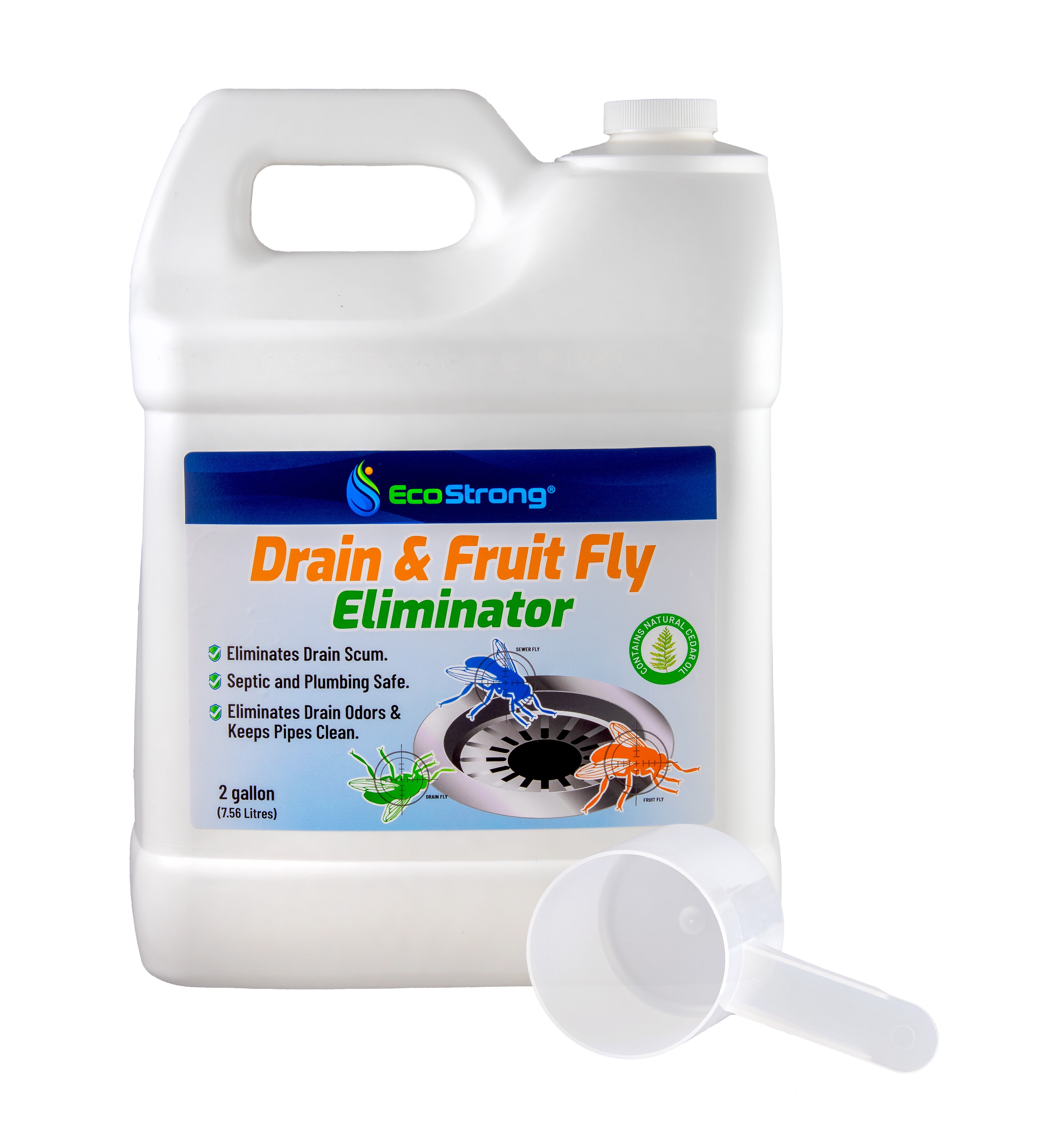Ecostrong Fruit Fly Drain Treatment Eliminates Gnats And Sewer Flies 2 Gallon