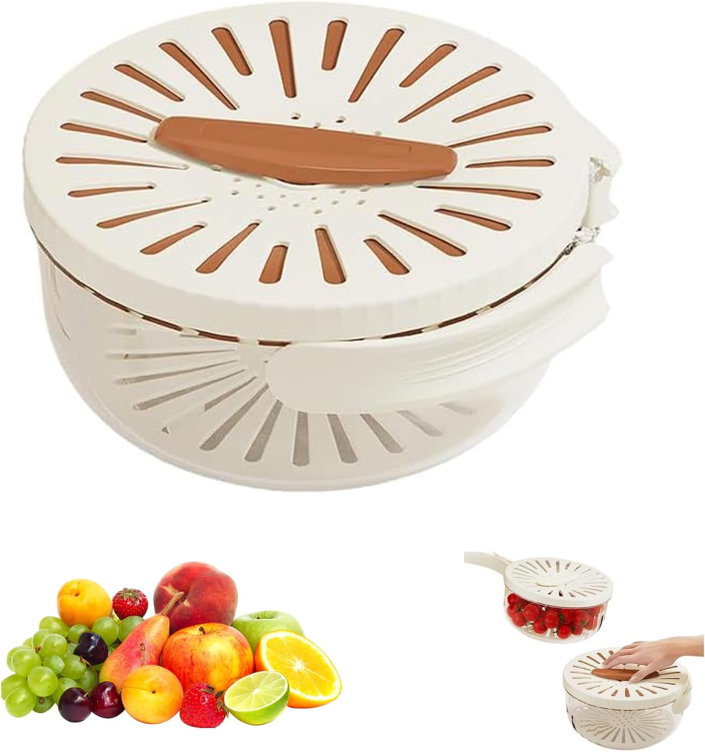 Fruit Fly Proof Bowl with Mesh Basket for Easy Cleaning, Fly Proof ...