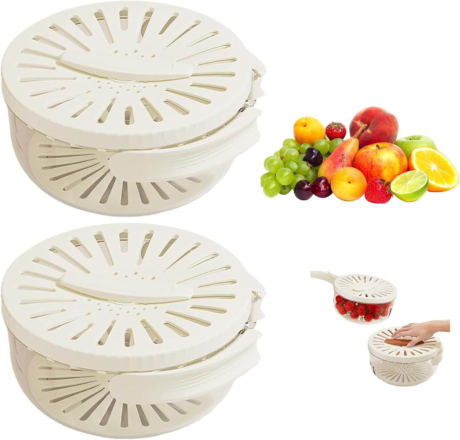 Fruit Fly Proof Bowl with Mesh Basket for Easy Cleaning, Fly Proof ...