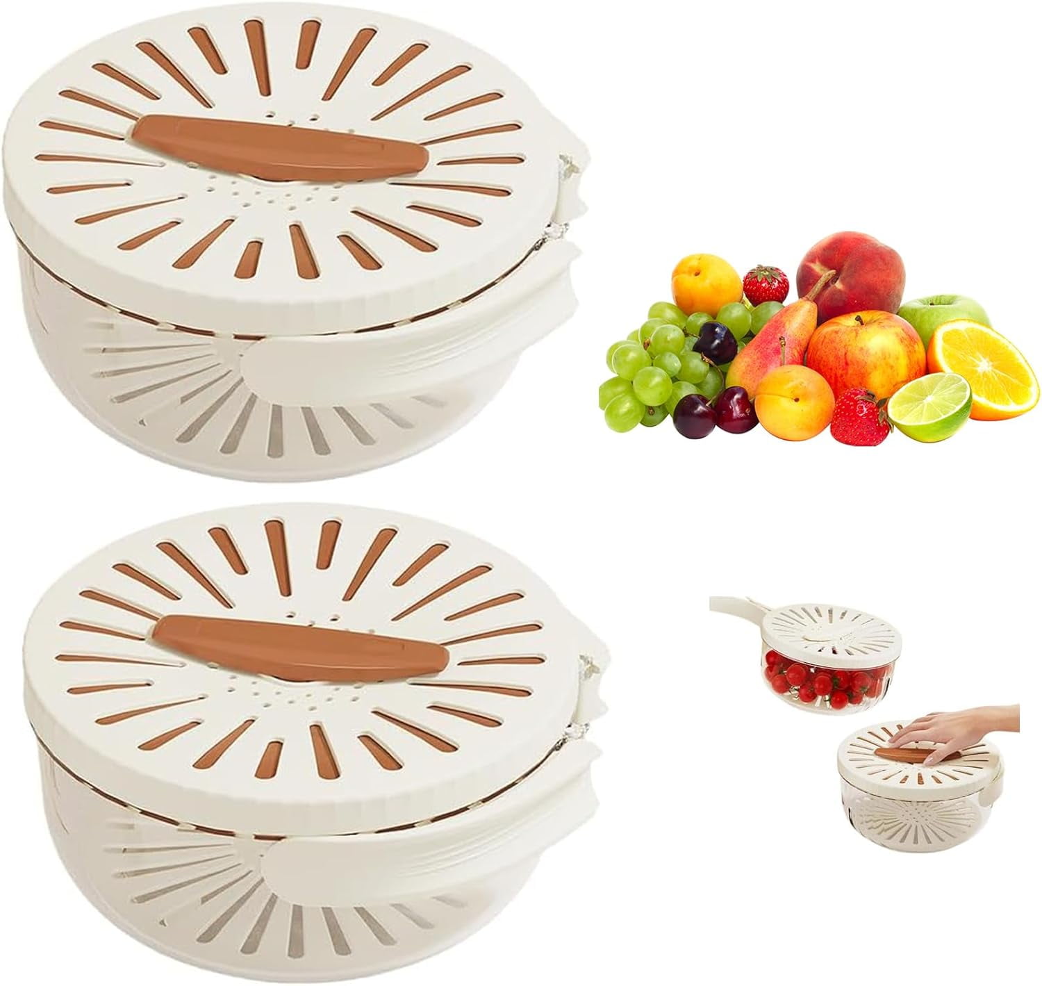 Fruit Fly Proof Bowl with Mesh Basket for Easy Cleaning, Fly Proof ...
