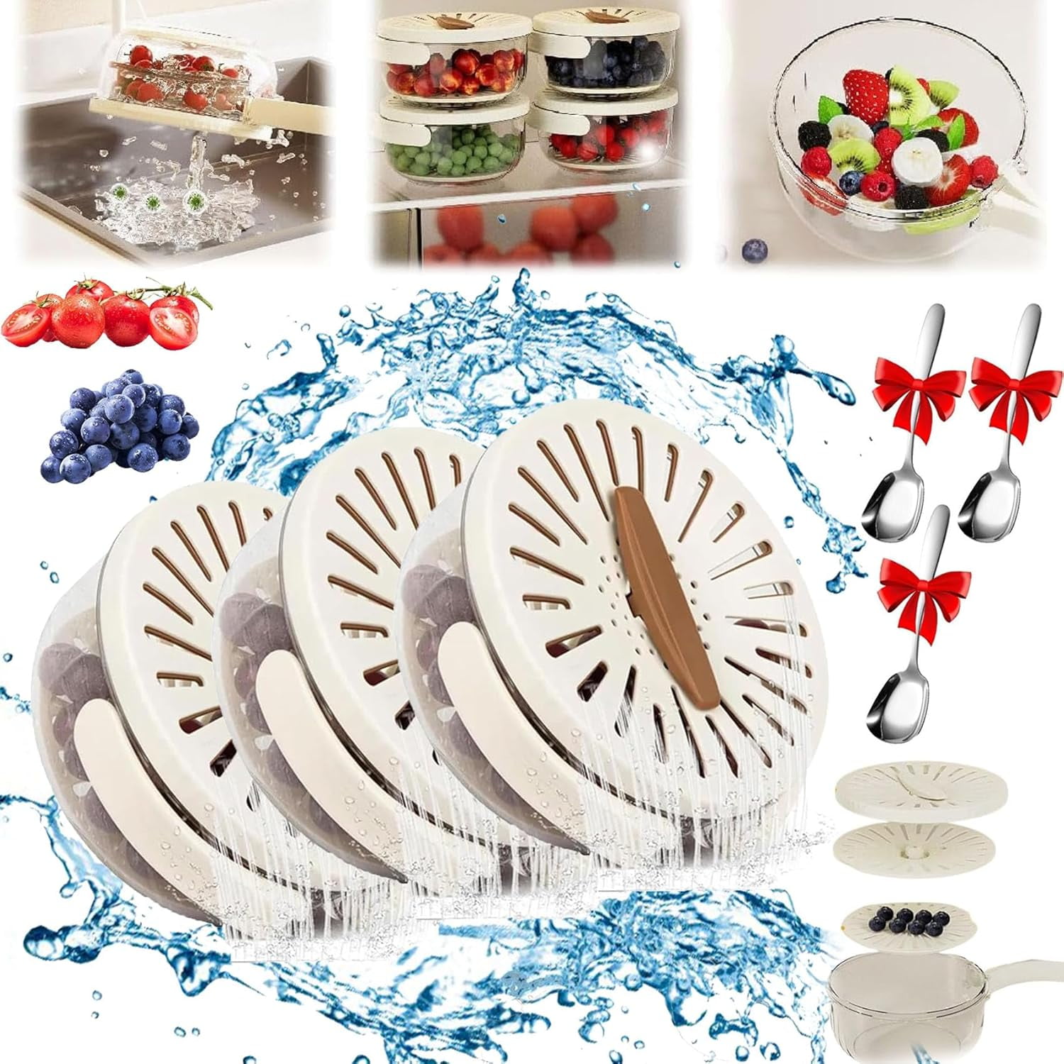 Fruit Fly Proof Bowl with Mesh Basket For Easy Cleaning, Fly Proof ...