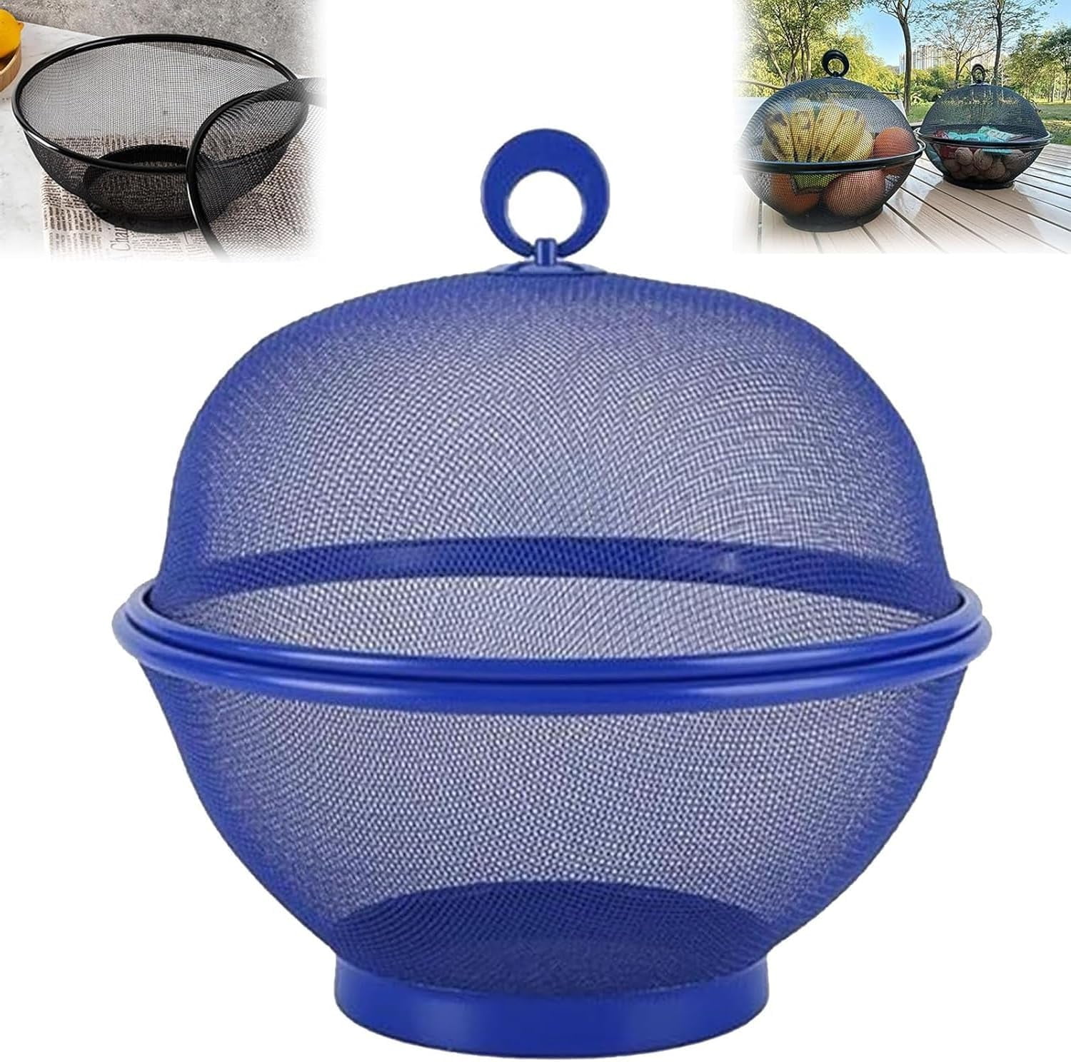 Fruit Fly Proof Fruit Bowl, Mesh Fruit Basket with Lid, Fruit Cover ...