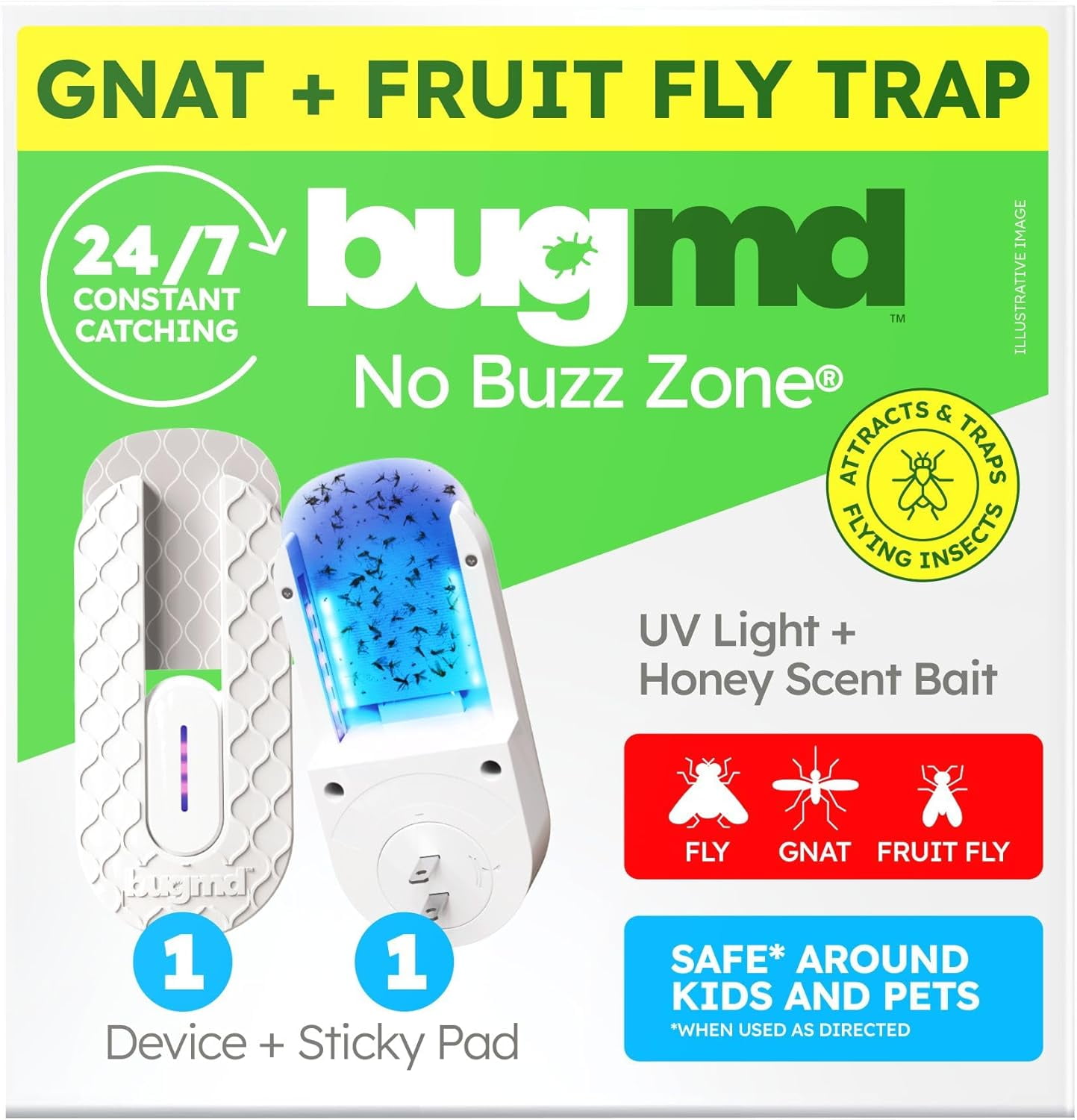Fruit Fly Trap Indoor for Safer Home, Gnat Traps for House Indoor, Gnat ...