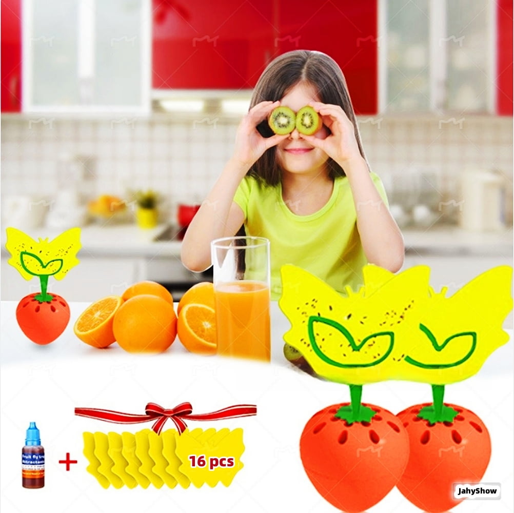 Fruit Fly Traps 2 Pack With 16pcs Sticky Pads Mosquito Traps Reusable Mosquito Killer