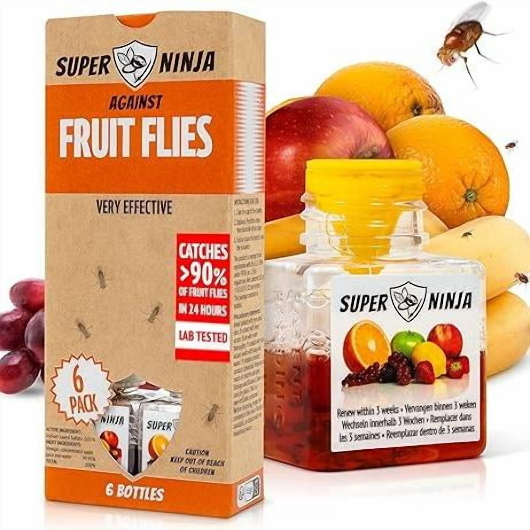 Effective Fruit Fly Catcher for Kitchen Counters & Trash Bins - Natural ...