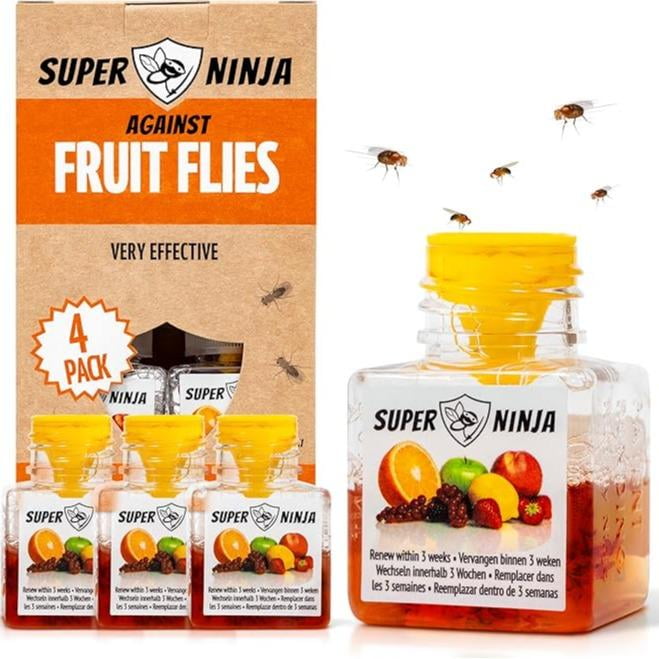 Fruit Fly Traps - Very Effective Catcher for Kitchen Counters & Trash ...