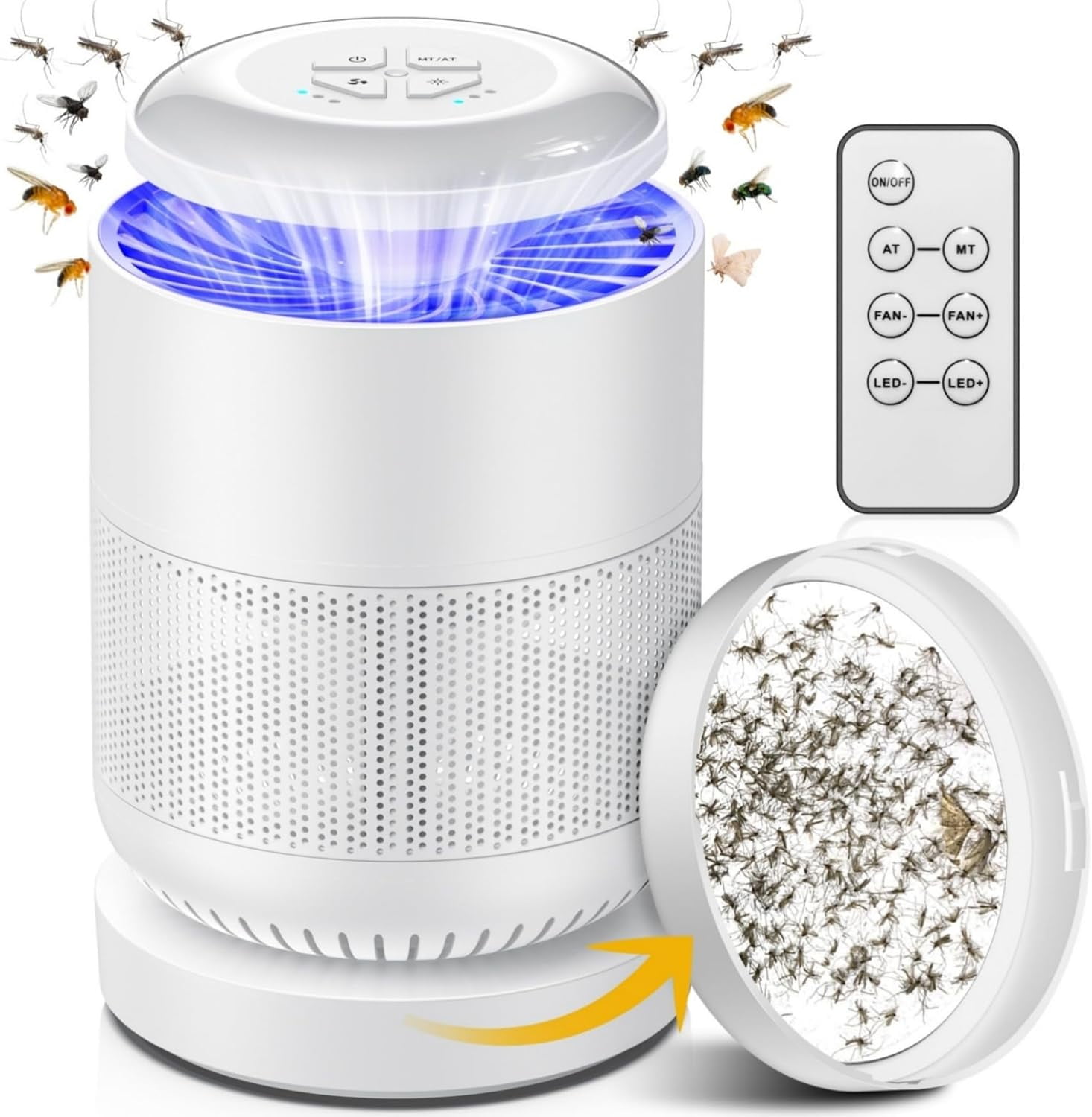 Fruit Fly Traps for Indoors, Bug Light Trap Indoor, Remote Control ...