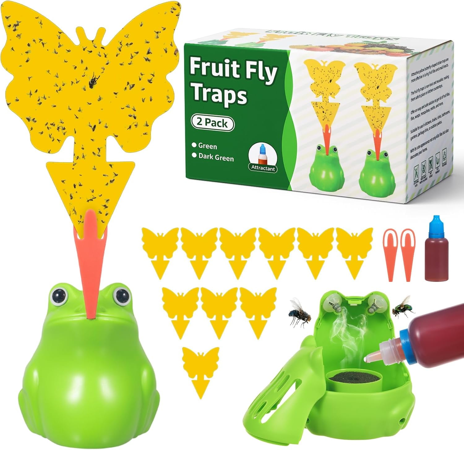 Fruit Fly Traps for Indoors Reusable Fungus Gnat Trap for Home Kitchen ...