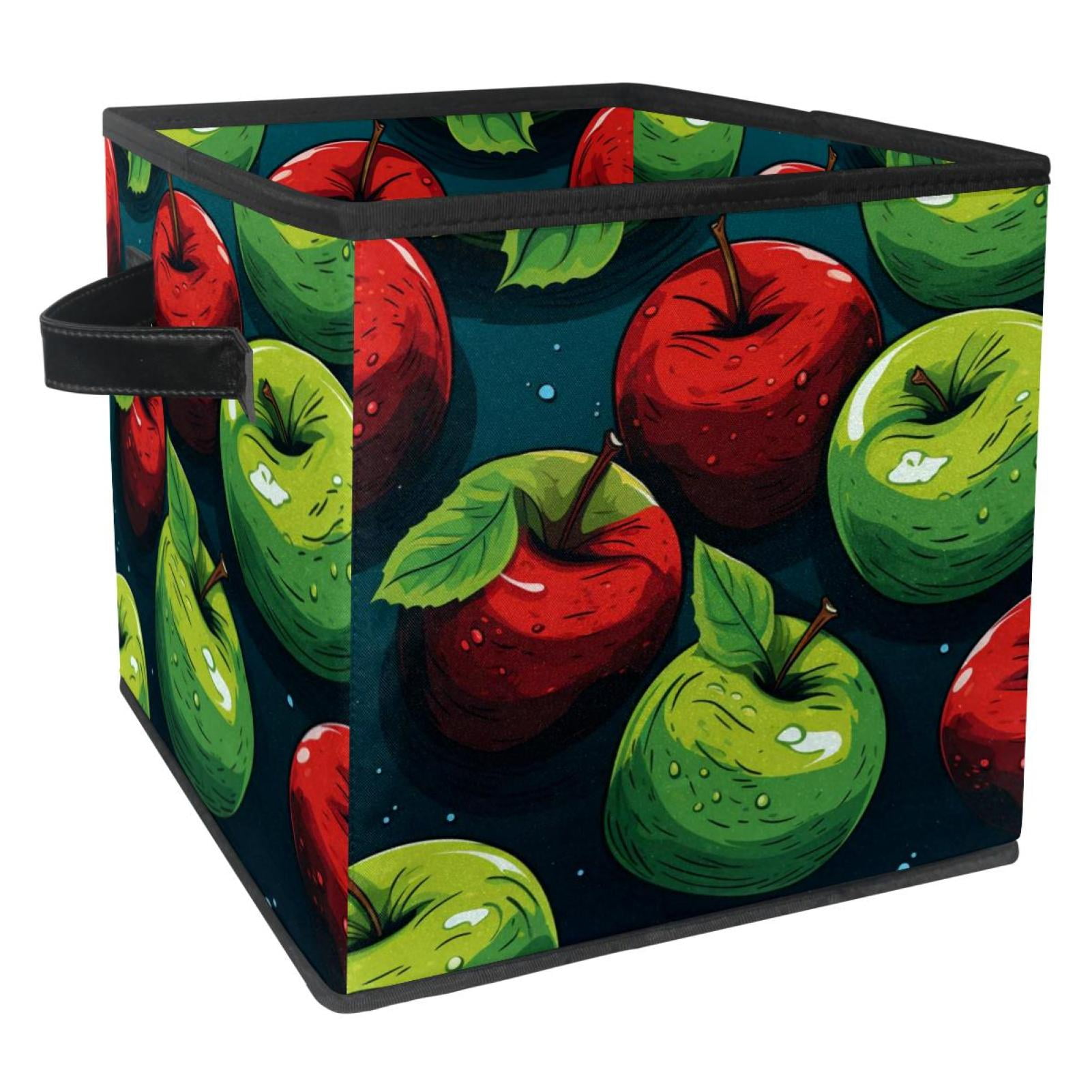 Fruit Foldable Storage Basket Toy Box Storage Bin with Handle, 10.8"x10 ...