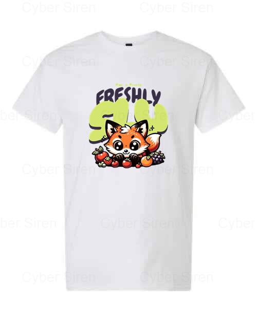Fruit Fox Cute Animal Berry Strawberry Sweet Wild Life Orange Tee ...