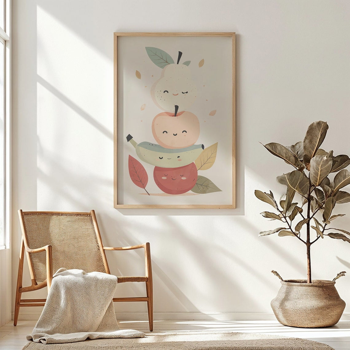 Fruit Friends Nursery Wall Art Kids Posters Decor Gift, Printable ...