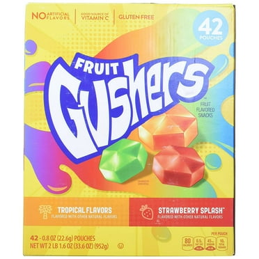 Fruit Gushers Variety Pack, Gummy Candy Snacks for Kids, 0.8 oz., 42 ct ...