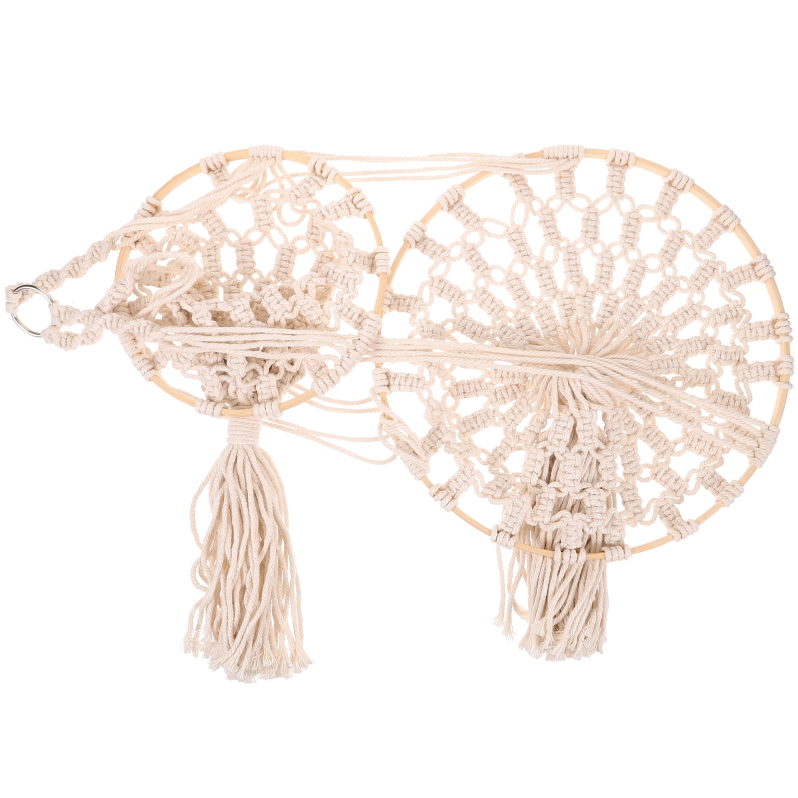 Fruit Hanging Basket Net Bag Hamper Wall Boho Vegetable Holder ...