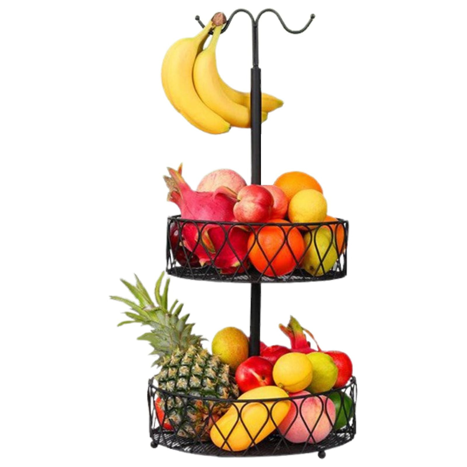 Fruit Holder With Banana Hanger Living Room Sorting Storage Basket ...