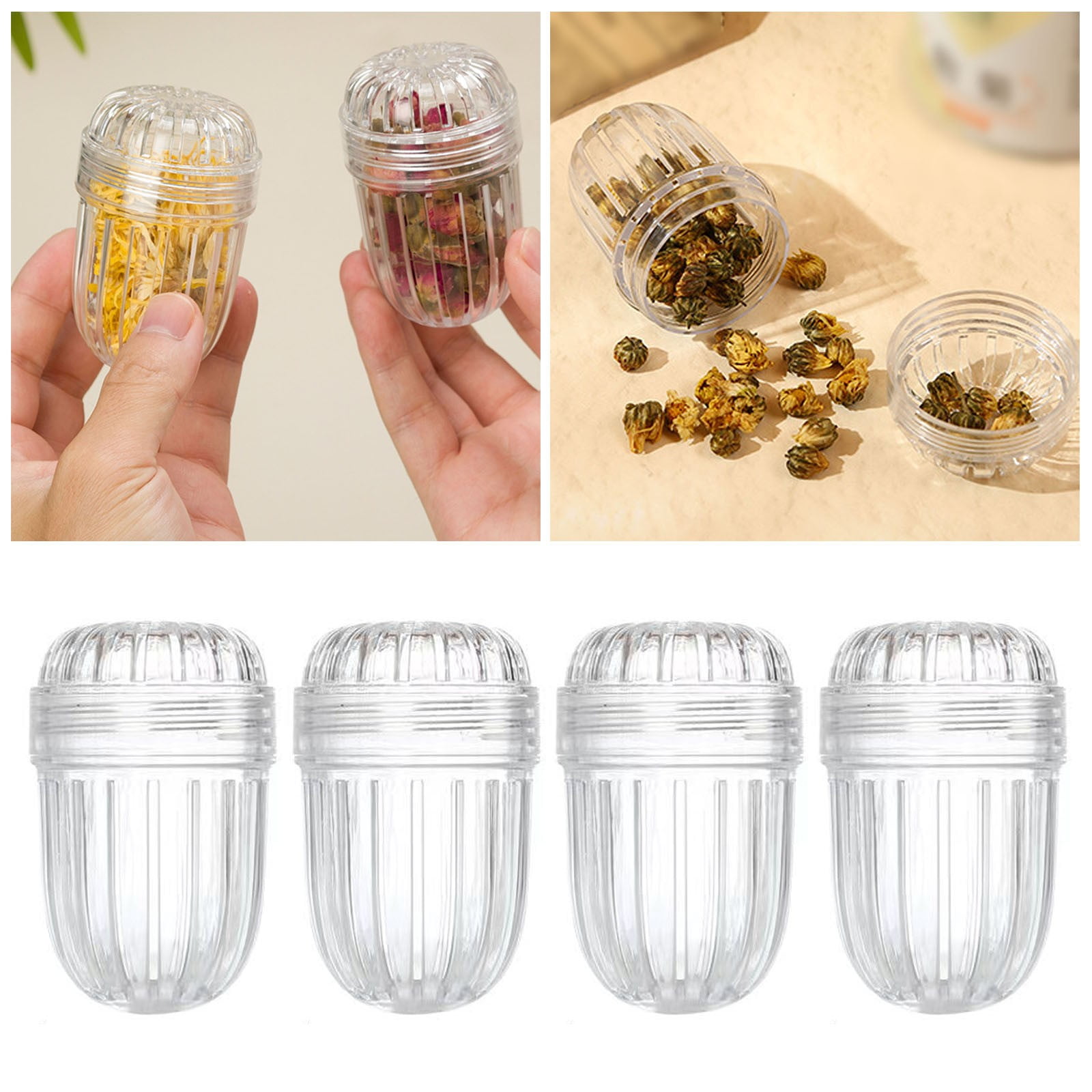 Fruit Infuser Wide Mouth Jar Tea Infuser (4pcs) - Leak Proof Travel Tea ...