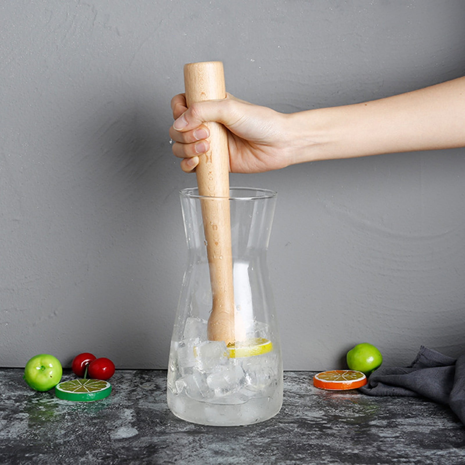 Fruit Juicer Juicer Wooden Crushed Lemon Press Juice Hammer Ramming Bar ...