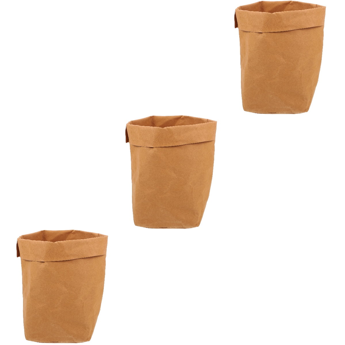 Fruit Kraft Paper Bag Pantry Organizer 3 PCS Storage Rucksack Backpacks ...
