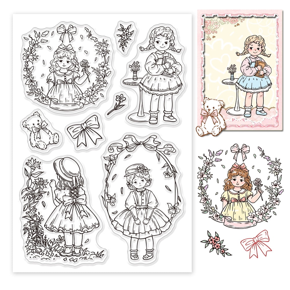 Fruit Lady Clear Stamps for Card Making Strawberry Silicone Stamp ...