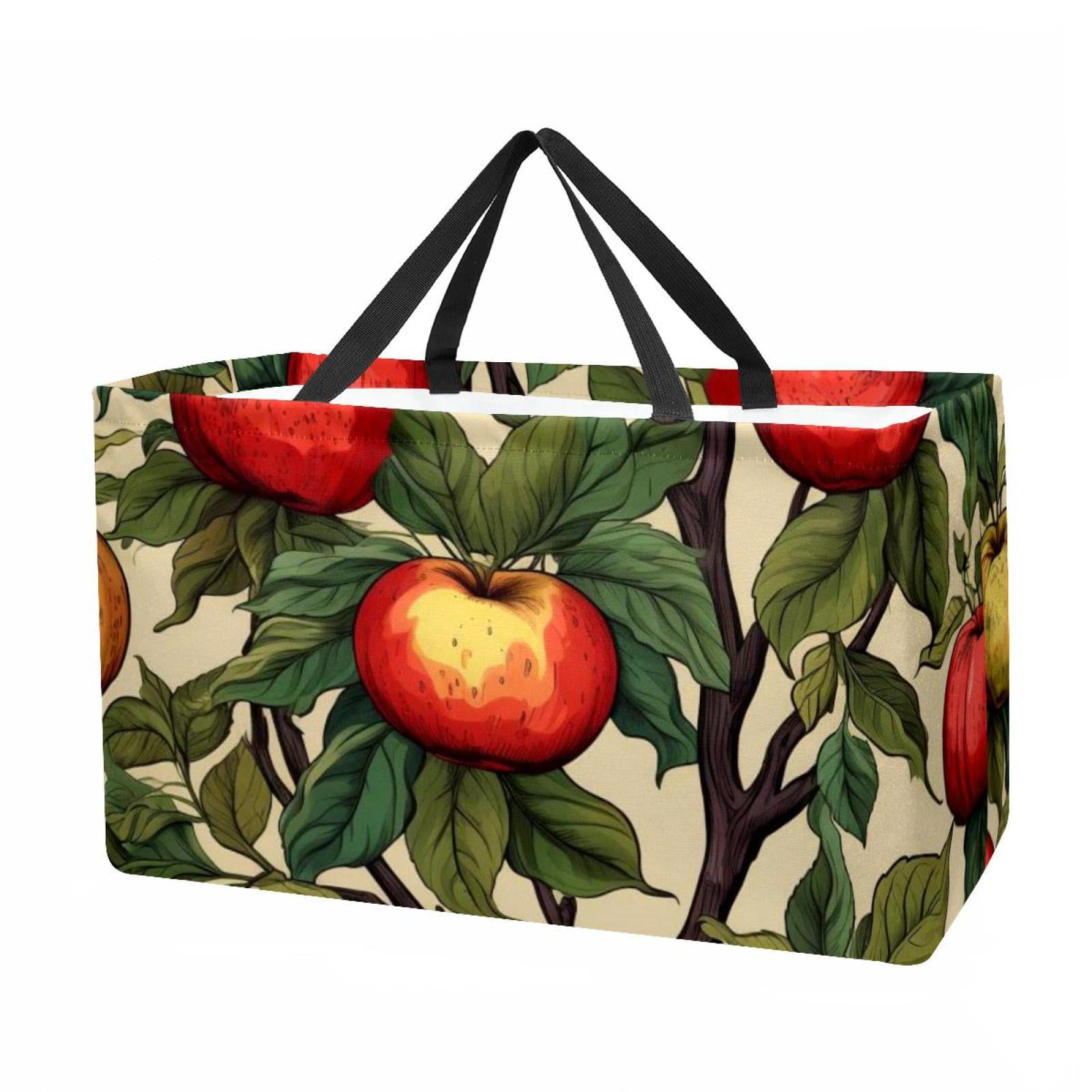 Fruit Large Capacity Reusable Foldable Grocery Baskets with Storage Bag ...