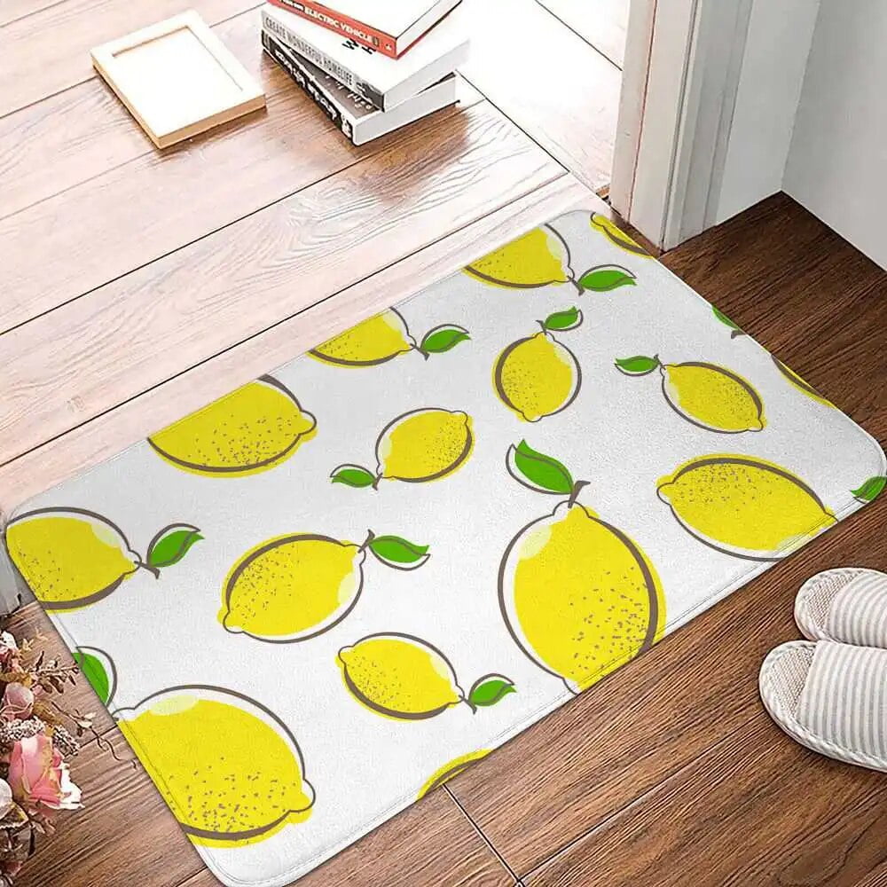 Fruit Lemon Pattern Non-slip Floor Mat Entrance Door Bathroom Bedroom ...