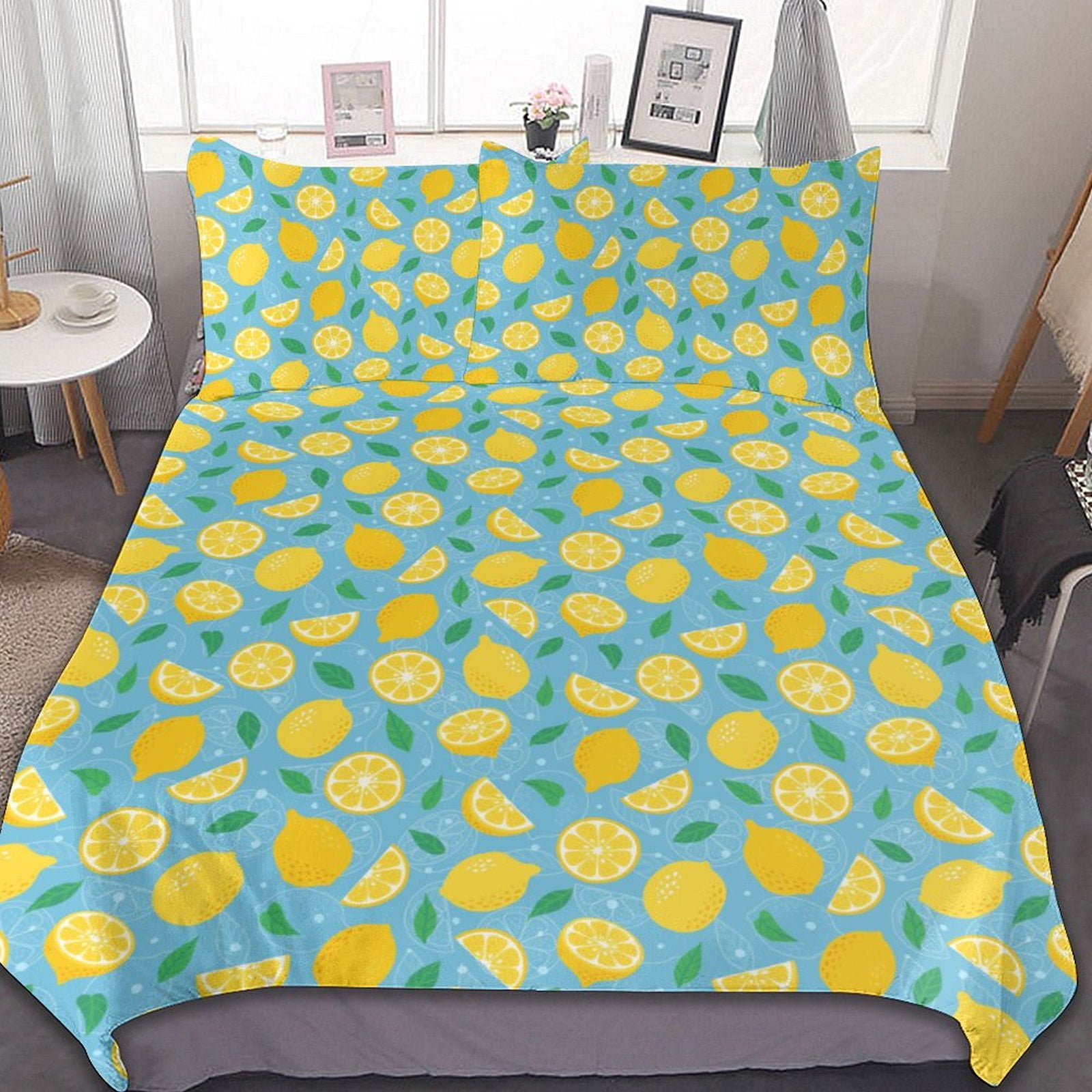Fruit Lemon Pattern Twin Bedding Sets 3 Piece (1 Quilt Cover, 2 Pillow ...