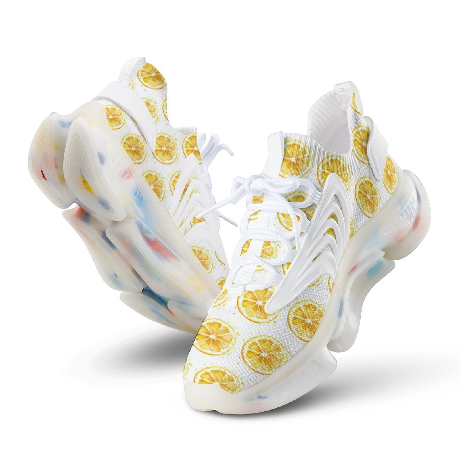 Fruit Lemon Watercolor Walking Shoes for Men Woman Lightweight Tennis ...