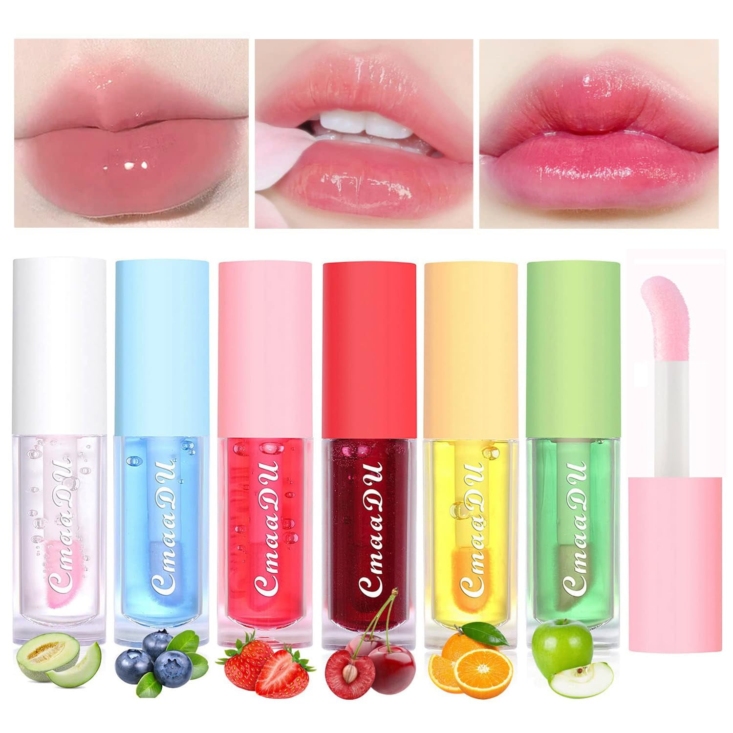 Fruit Lip Oil Plumping Lip Tint Moisturizing Lip Gloss, Transparent Lip ...