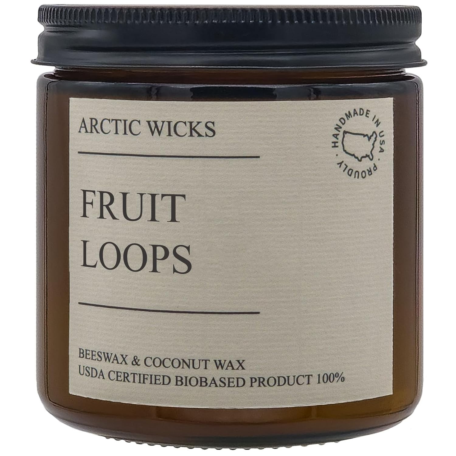 Fruit Loops 16oz Non-Toxic Candle - Coconut & Beeswax Candles, Clean ...