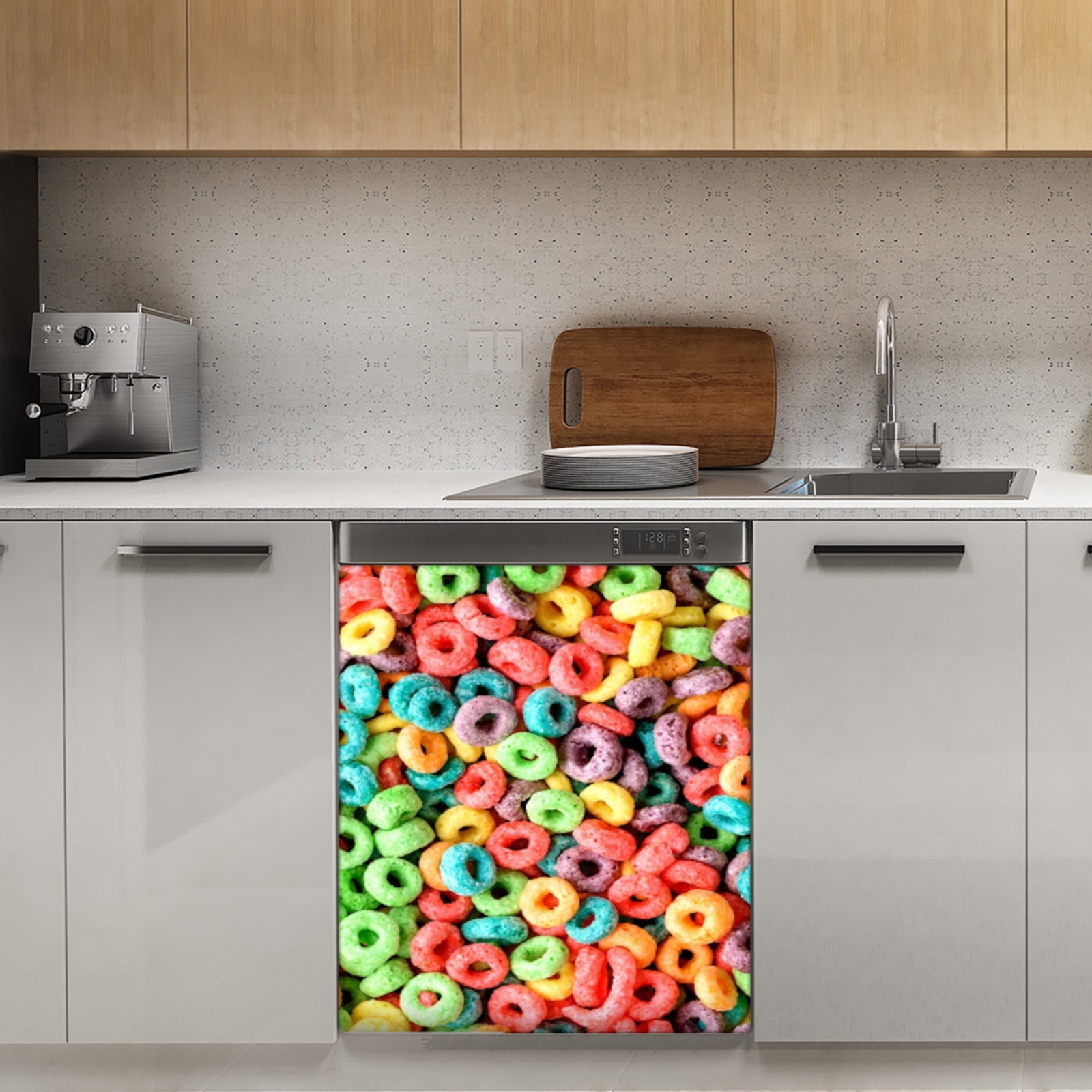Fruit Loops Dishwasher Magnet Cover Decorative Sticker for Home Cabinet ...