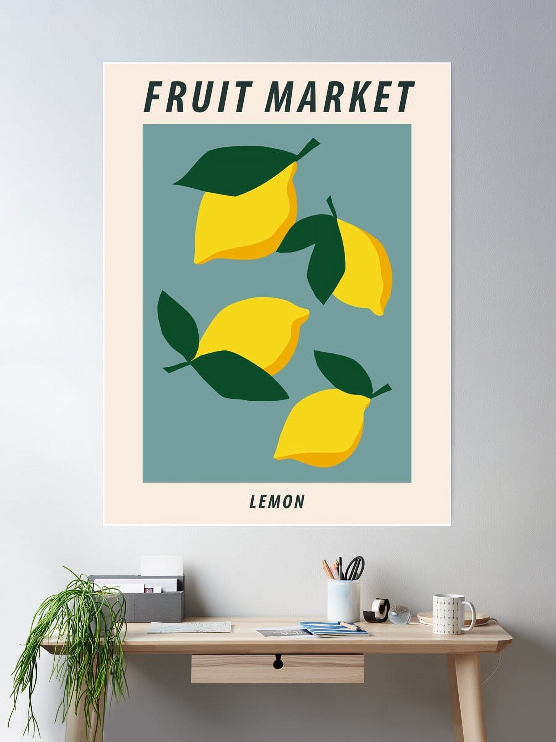 Fruit Market Print, Lemons, Posters Aesthetic, Cottagecore Decor ...